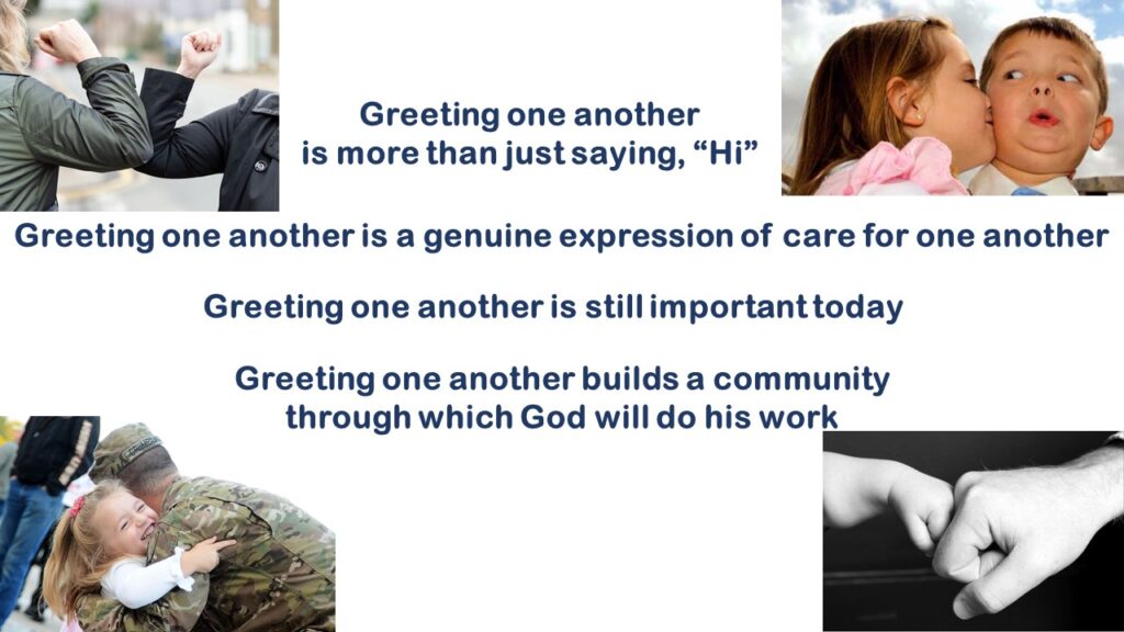 "Greet one another with a holy kiss" (Romans 16:16) - PLEASANT HILL ...